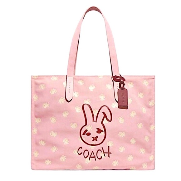 Coach | Bags | Coach Lunar Year Tote With Rabbit In Recycled Canvas ...